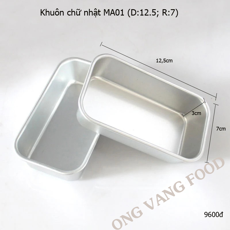 Khuôn chữ nhật MA01 – Ong Vàng Food