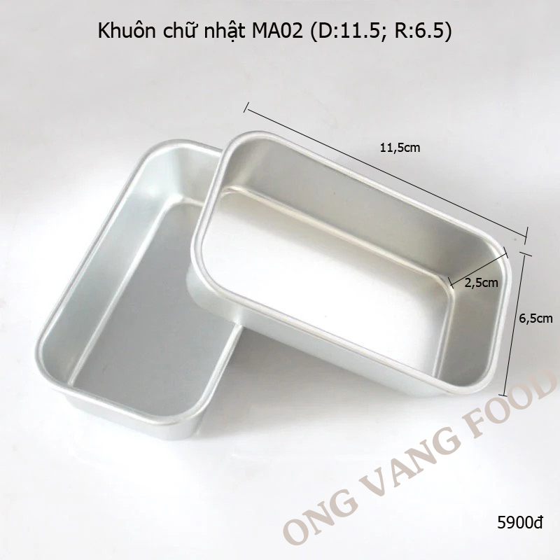 Khuôn chữ nhật MA02 – Ong Vàng Food