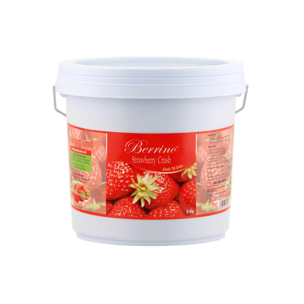 Sinh tố Berrino Dâu Tây 5kg/xô – Ong Vàng Food